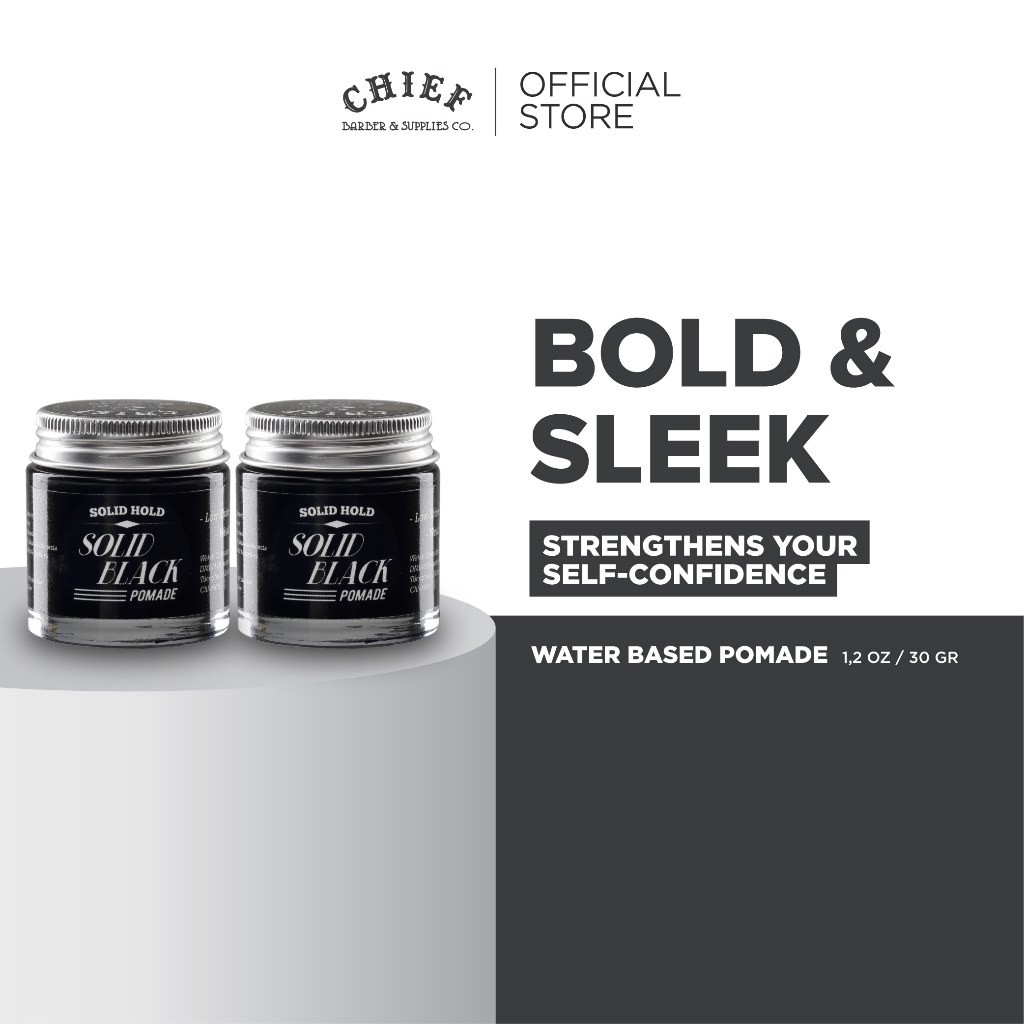 Jual CHIEF Solid Black Mini Travel Pack 1,2oz | 35gr - Pomade Water ...