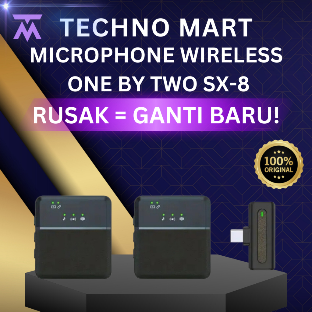 Jual TechnoMart SX-8 Mic Clip On Wireless / Mic Wireless 2 in 1 ...