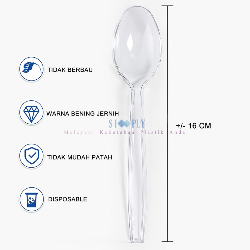 Jual Sendok Makan Plastik Bening FIM Isi 25Pcs | Shopee Indonesia