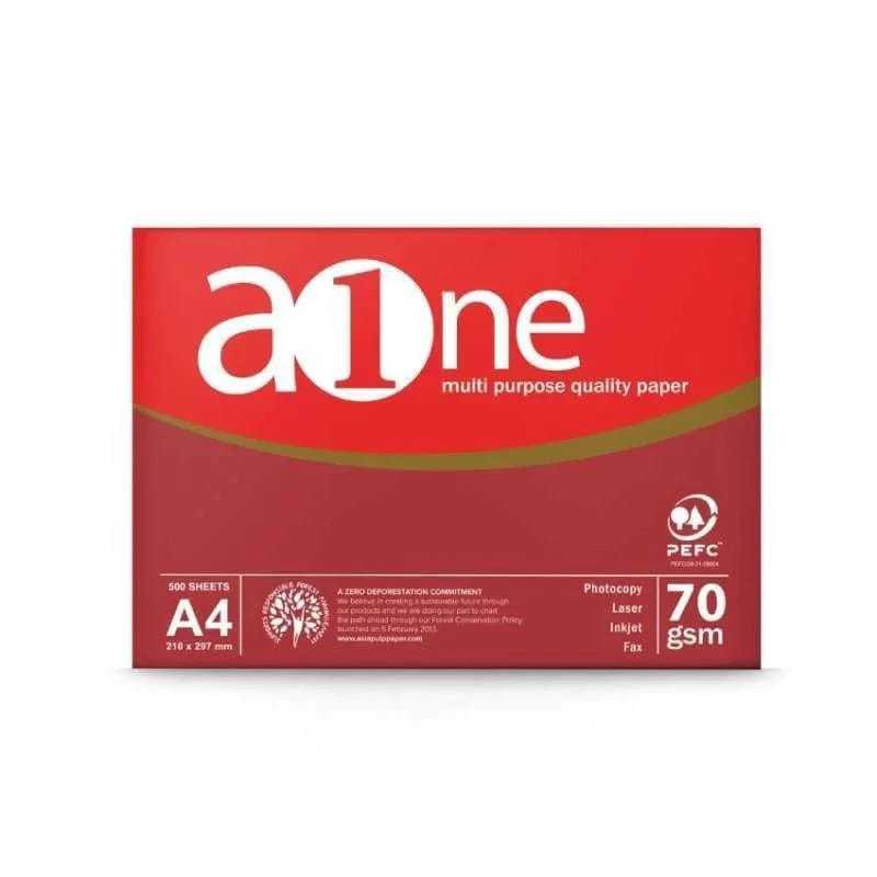 Jual Kertas A4 Aone 70 gsm HVS putih kertas print fotocopy | Shopee ...