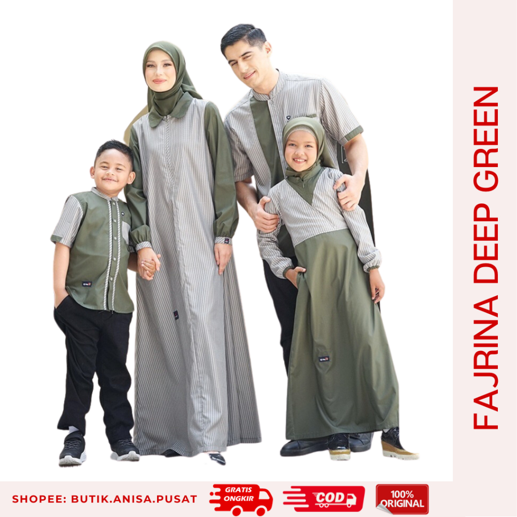 Jual MUTIF SARIMBIT FAJRINA FAJAR DEEP GREEN 2024 Keluarga Gamis Koko ...