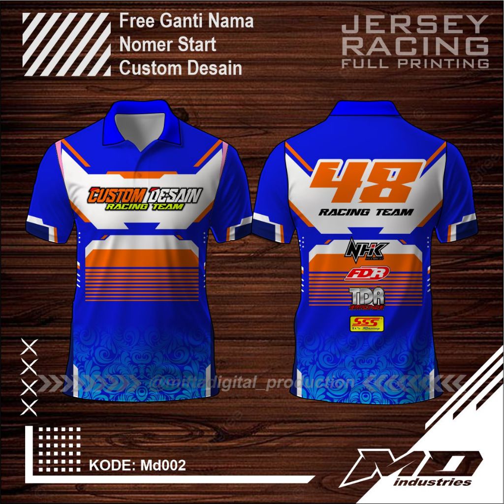 Jual Jersey Racing Keren Simple Custom Nama - Nomer ) - Jersey Nomer ...
