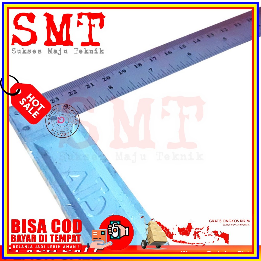 Jual ATS Siku Penggaris Tukang 10inch Tukang Angle Ruler 90 Derajat ...