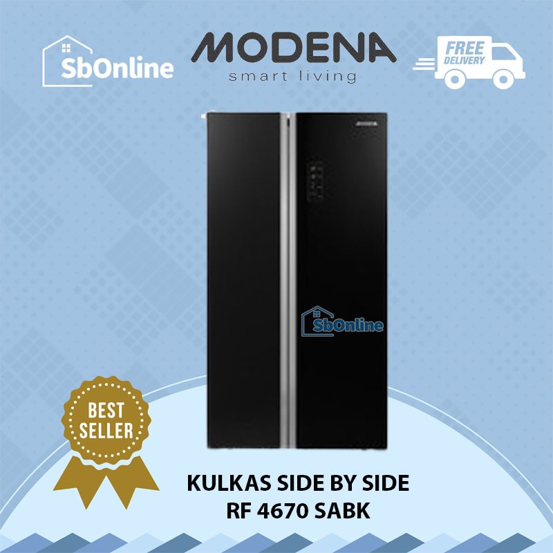 Jual MODENA RF 4670 SABK - KULKAS SIDE BY SIDE | Shopee Indonesia