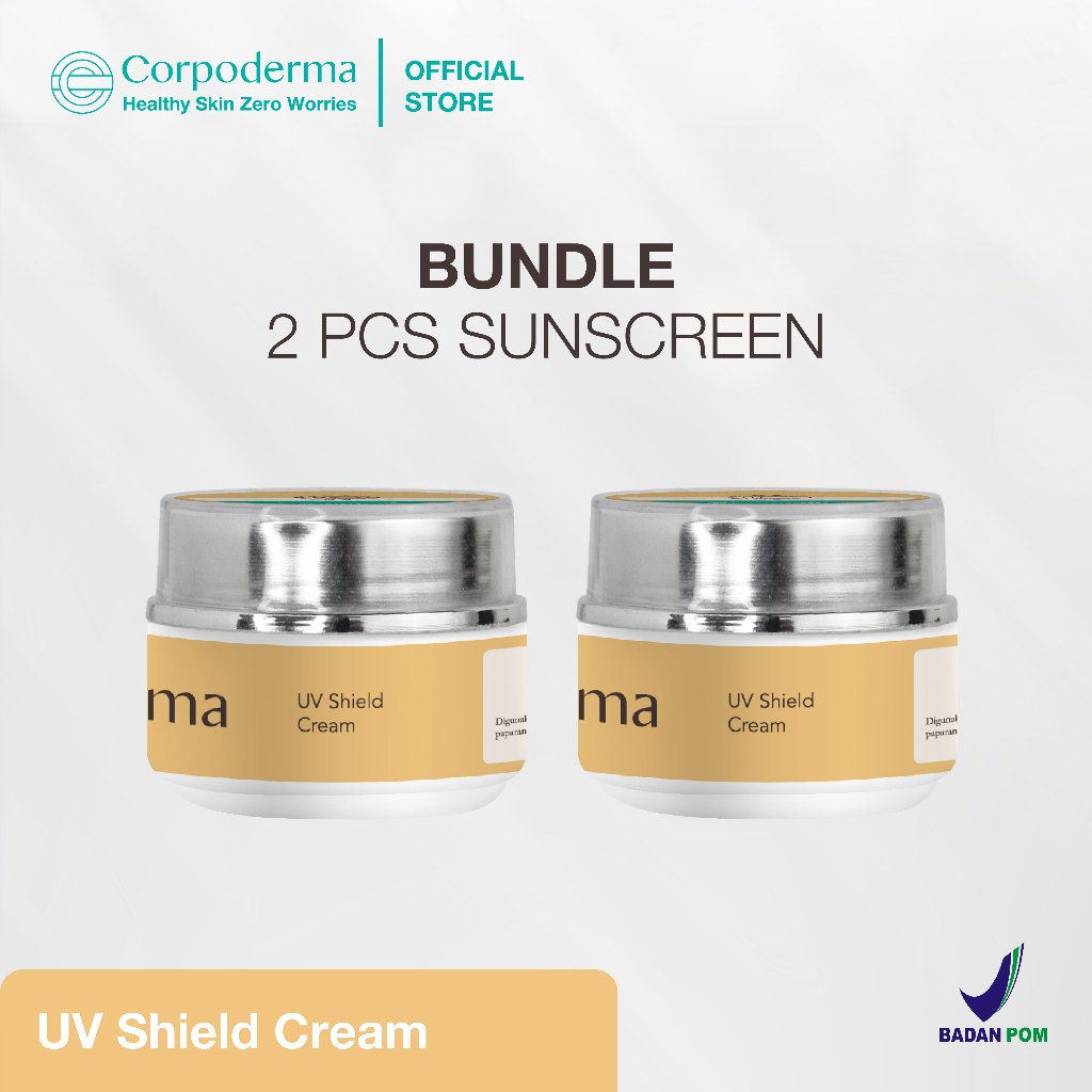 Jual (BUNDLE) 2 pcs Corpderma Sunscreen | UV Shield Cream | UV Shield ...