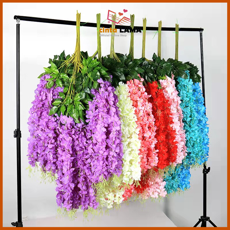 Jual Bunga Hias Plastik Tanaman Rambat Gantung Juntai Ornamen Dekorasi ...