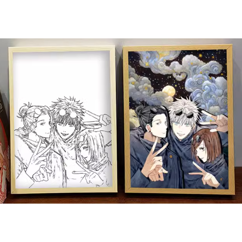 Jual Jujutsu Kaisen Gojo Satoru Geto Suguru SatoSugu Light Box Frame ...