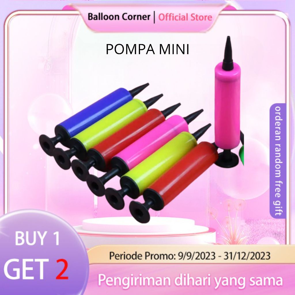 Jual Pompa Balon Tangan Mini Manual Warna Warni Alat Pompa Angin Pompa ...