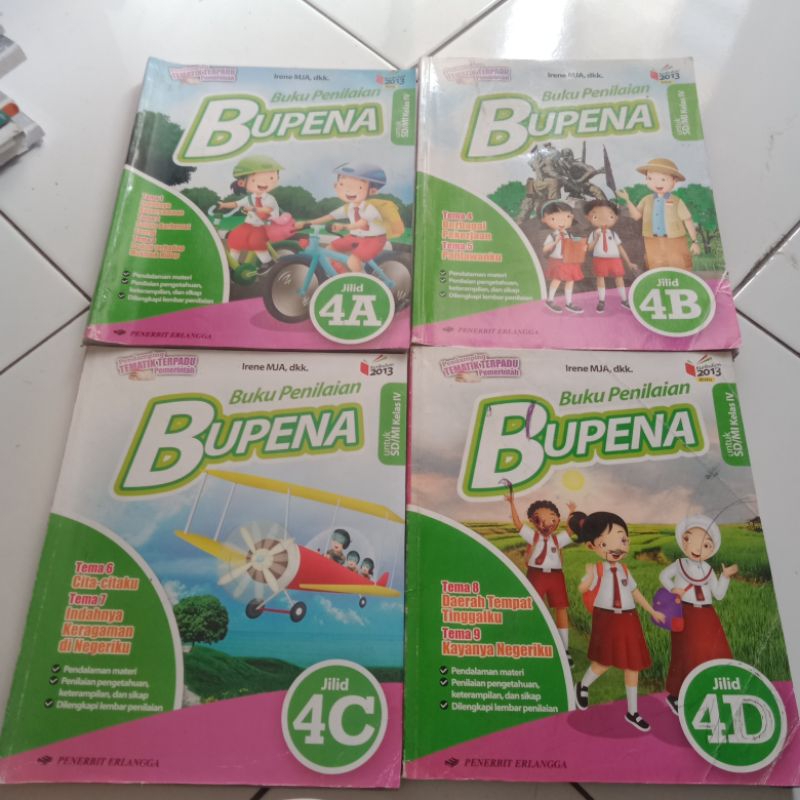 Jual buku bupena kelas 4 sd/mi ada 4 buku jilid 4a,b,c,d | Shopee Indonesia
