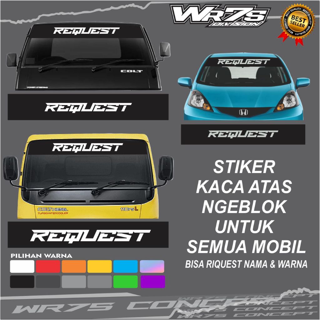 Jual Stiker Kaca Mobil Depan (Bisa Costum dan Request ) bisa untuk ...