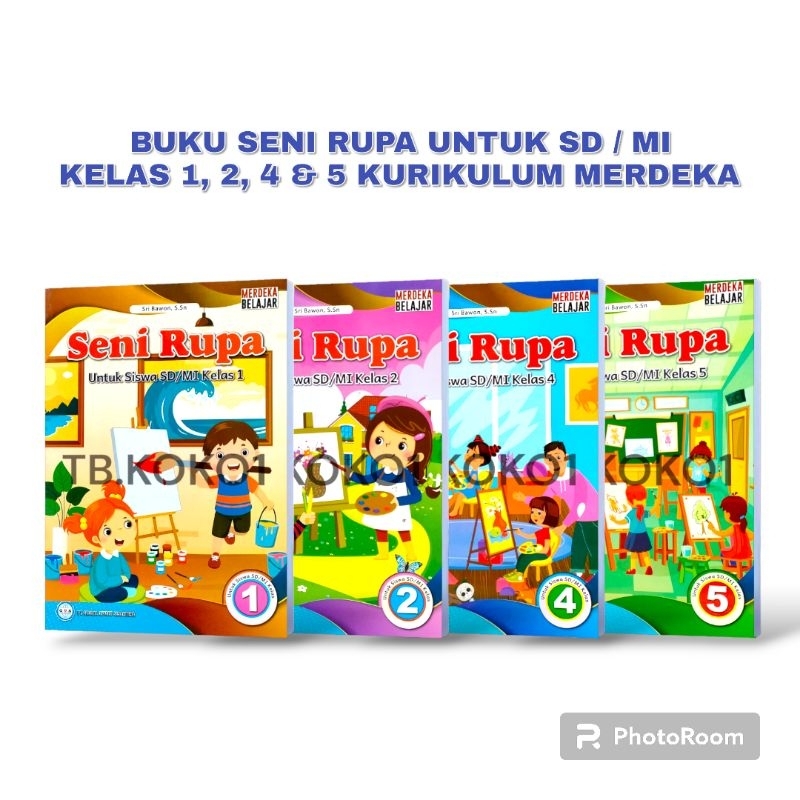 Jual BUKU PAKET SENI RUPA UNTUK SD / MI KELAS 1,2,4&5 KURIKULUM MERDEKA | Shopee Indonesia