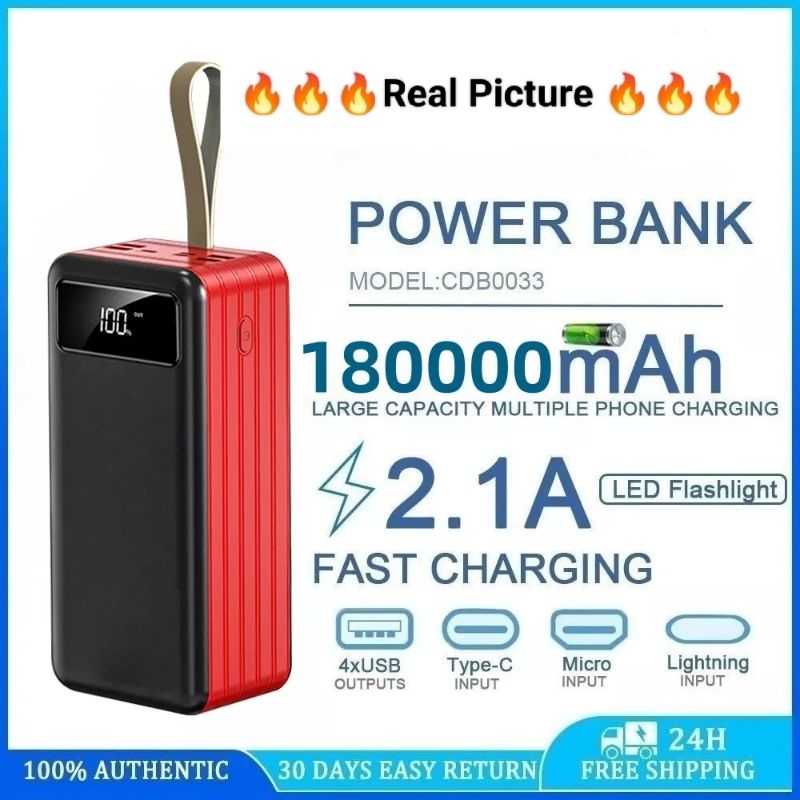 Jual Queen Power Powerbank 180000Mah Powerbank Original 180000mAh PD 2 ...