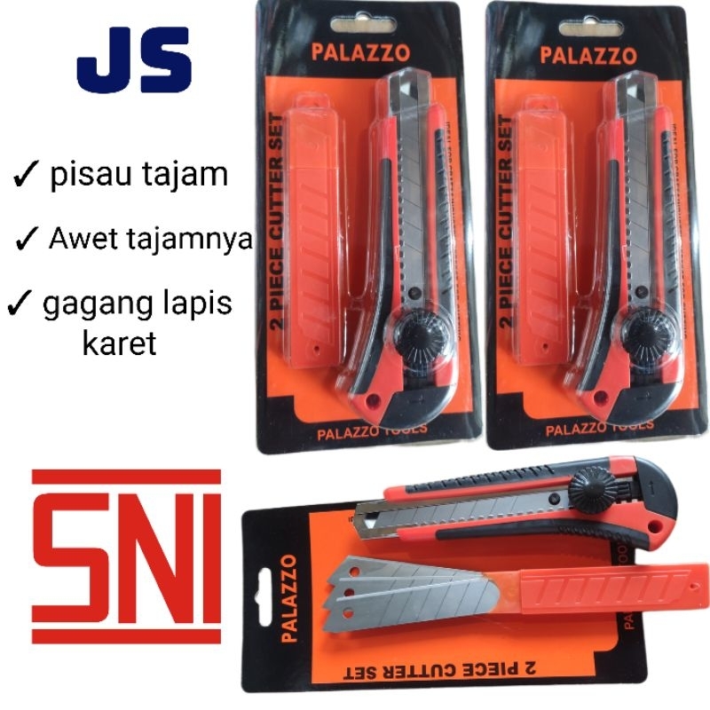 Jual PISAU CATTER PALAZZO BESAR PUTAR SET | Shopee Indonesia