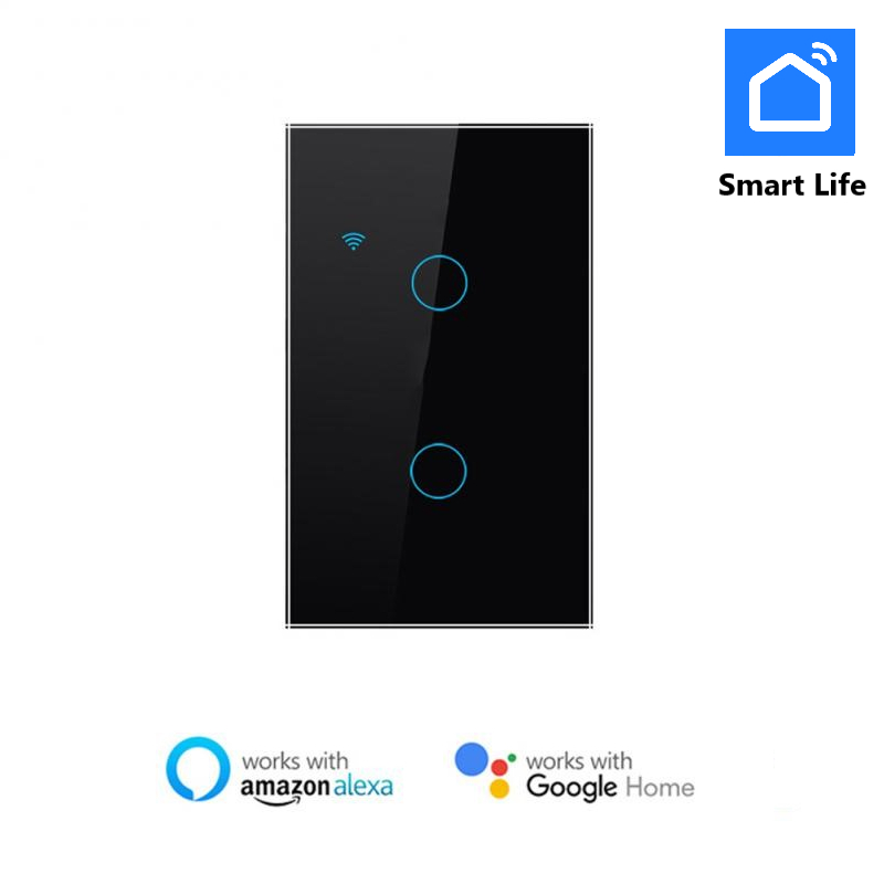 Jual Saklar Lampu Smart Switch WiFi Timer Touch Sense 2 Gang - AB240 ...