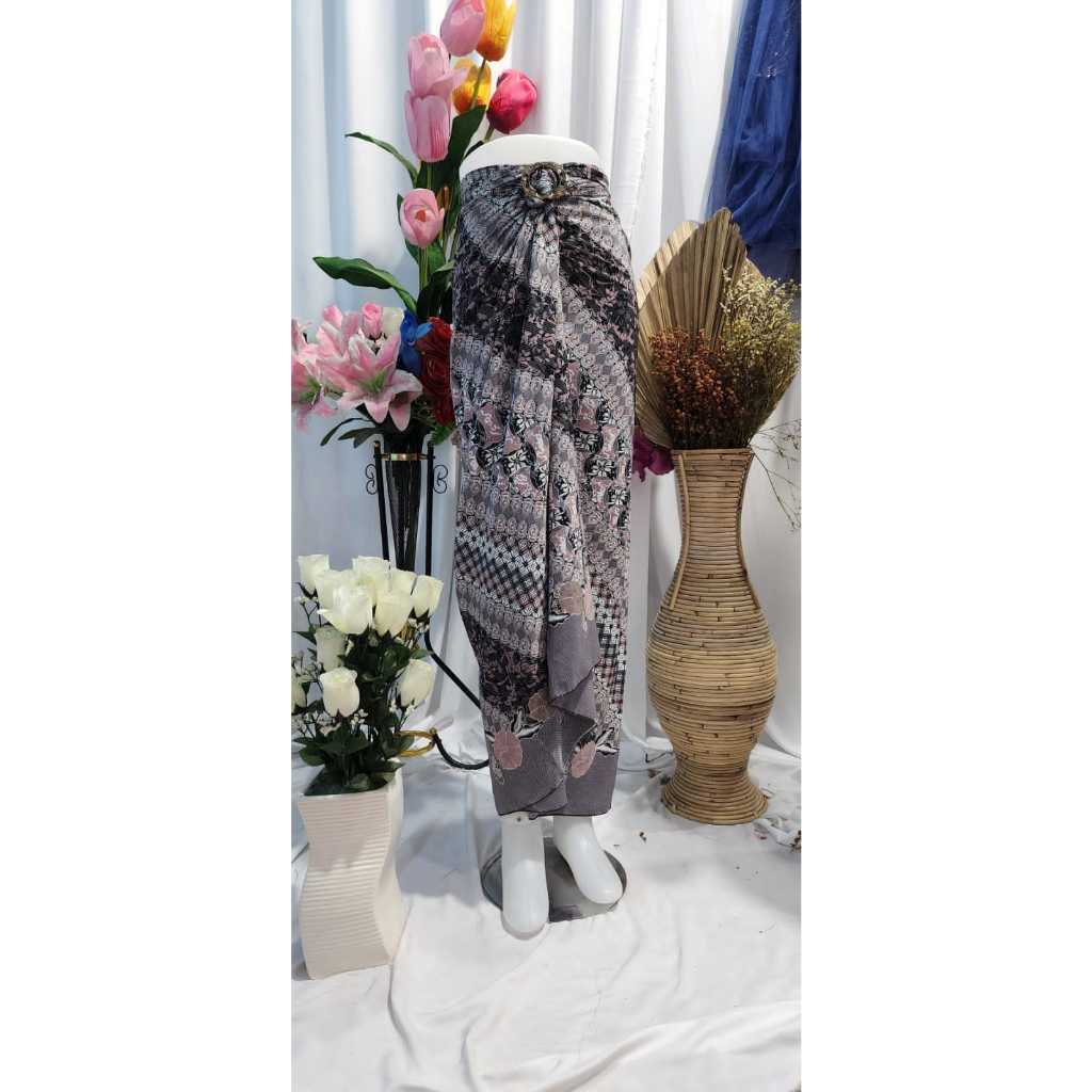 Jual Rok Lilit Premium Hana Lilac Dan Cm 2 Sage Katun Silki Voil Free ...