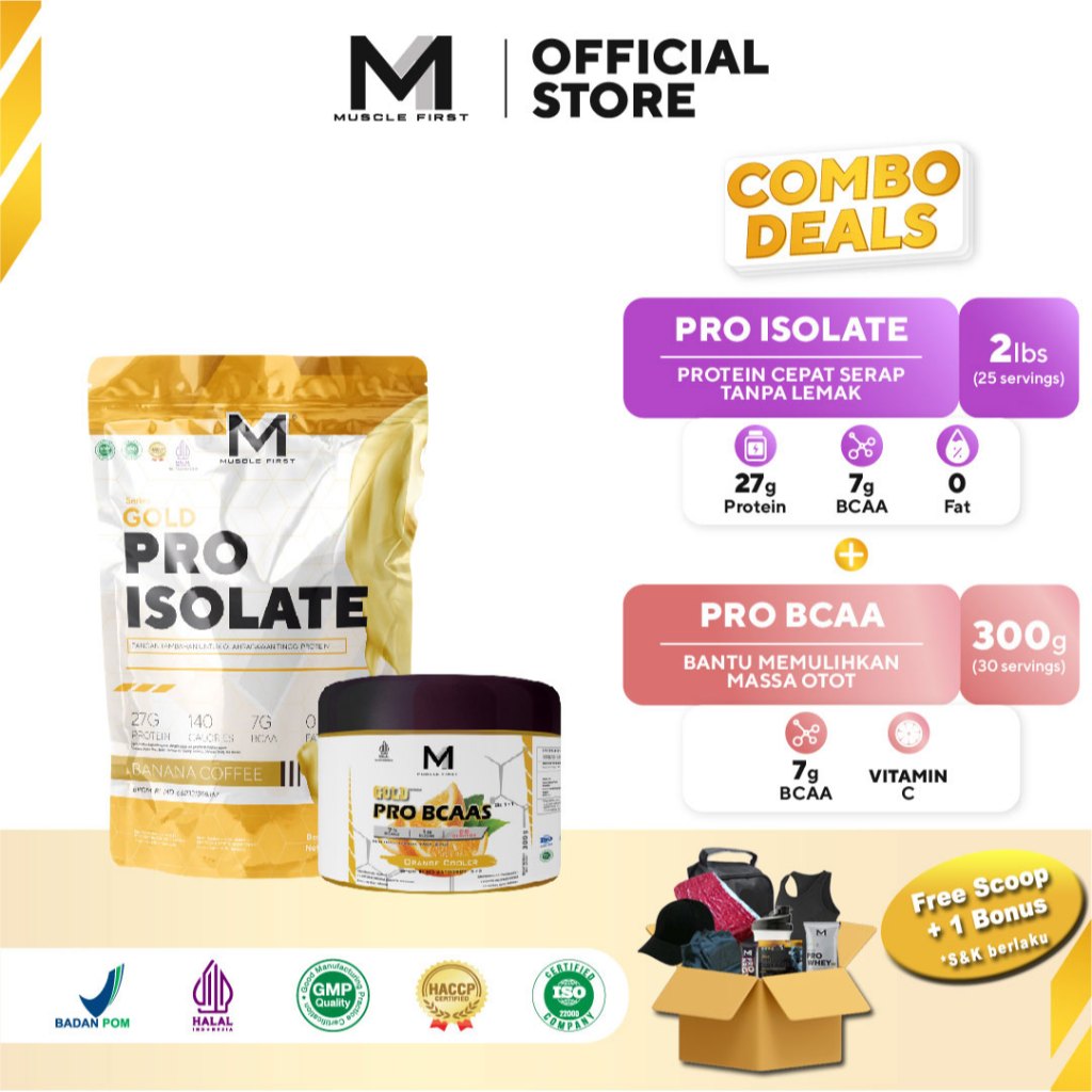 Jual Paket Cutting M1 Muscle First Pro Isolate 2 lbs 900g + Pro BCAA ...