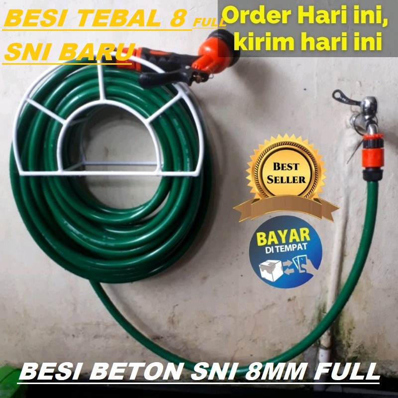 Jual BESI 8 MM TEBAL KOKOH KUAT/GANTUNGAN SELANG AIR/GULUNGAN SELANG ...