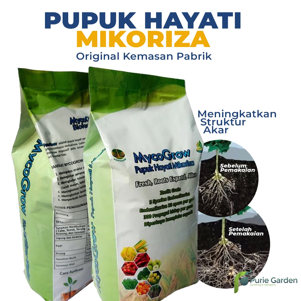 Jual Pupuk Hayati Mikoriza 1kg Mycogrow Kemasan Pabrik | Shopee Indonesia