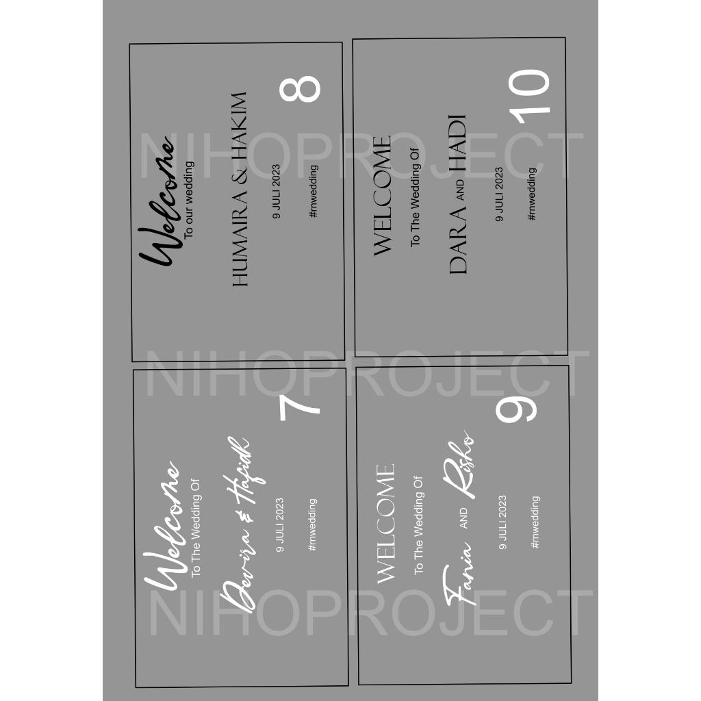 Jual Stiker Sign Wedding Mirror Stiker Akrilik Stiker Kaca Wedding ...