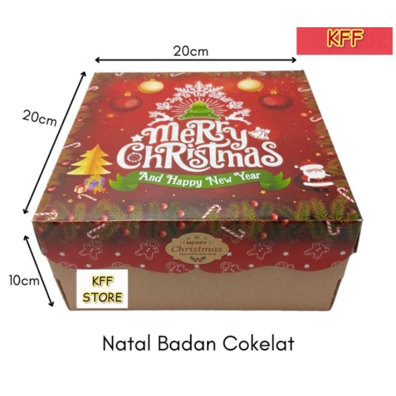 Jual Box Natal 20x20x10cm (per pcs) | Shopee Indonesia