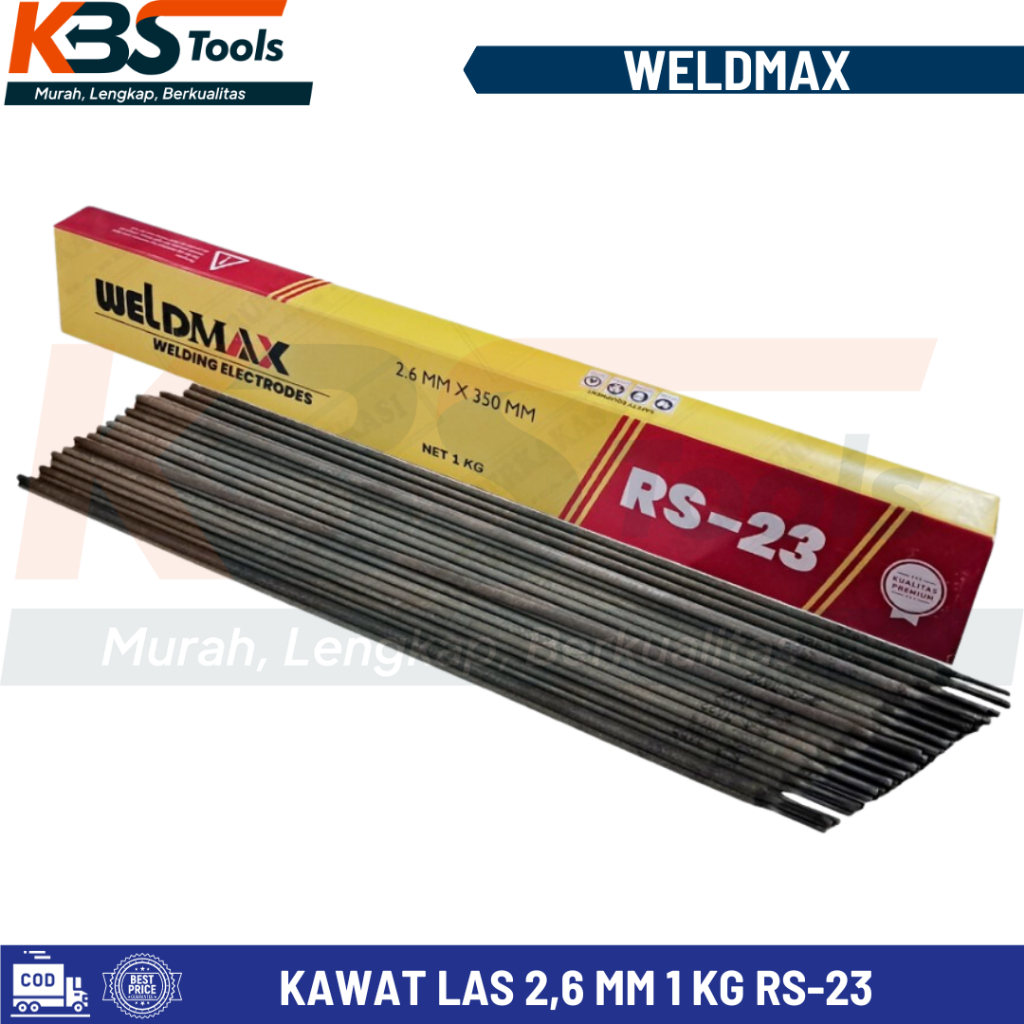 Jual Kawat Las Weldmax RS23 2,6 mm x 350 mm 1 KG Welding Electrodes RS 23 | Shopee Indonesia
