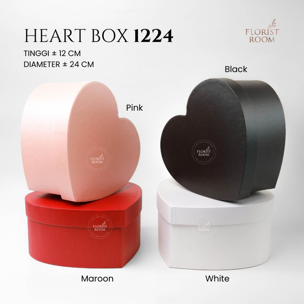 Jual HANYA BOX - Heart Flower Box M - Box Bunga Hati Jantung - Box Kado ...