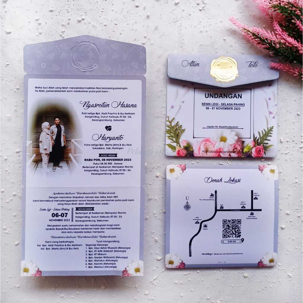 Jual UNDANGAN NIKAH LIPAT SEMI AMPLOP | UNDANGAN PERNIKAHAN SOFTCOVER ...