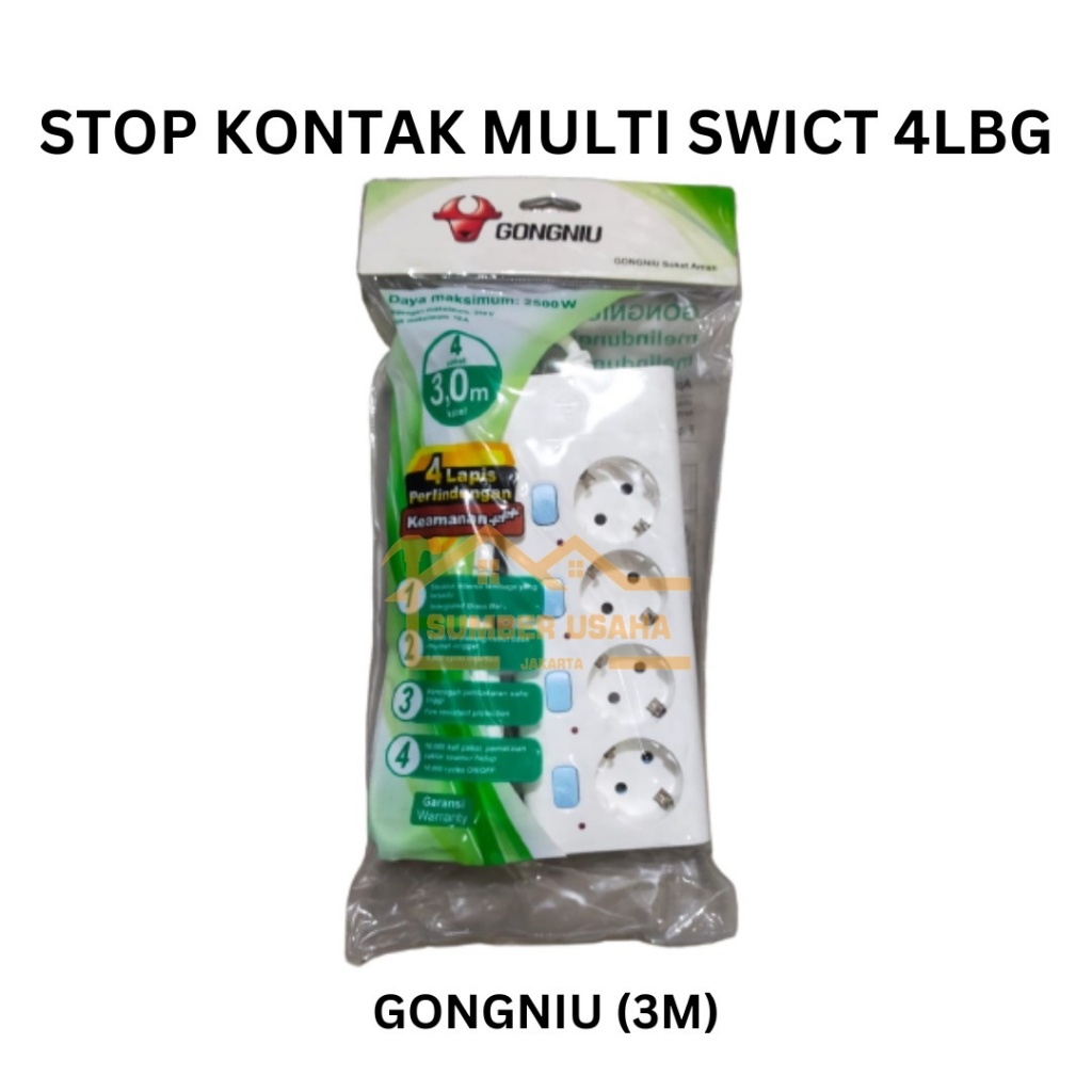 Jual Stop kont4k GONGNIU uticonn 4 lubang stop kont4k 4 switch 3 M 3M BAGUS SUJ | Shopee Indonesia