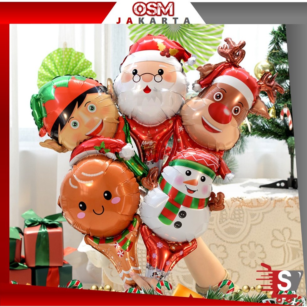 Jual OSM JKT 6030 Balon Natal / Balon Natal Foil / Balon Natal Dekorasi ...