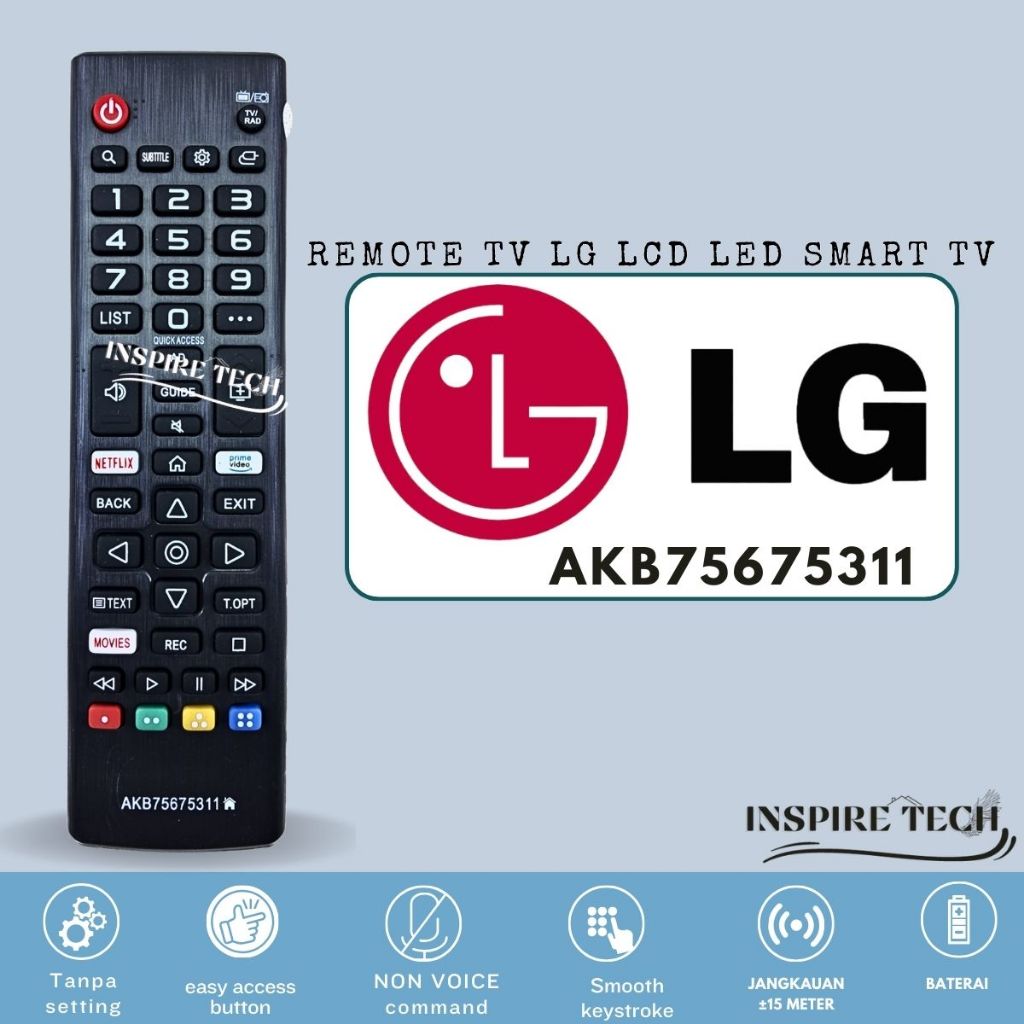 Jual Remot Remote TV LG Smart TV UHD LCD LED AKB75675311 tanpa setting ...