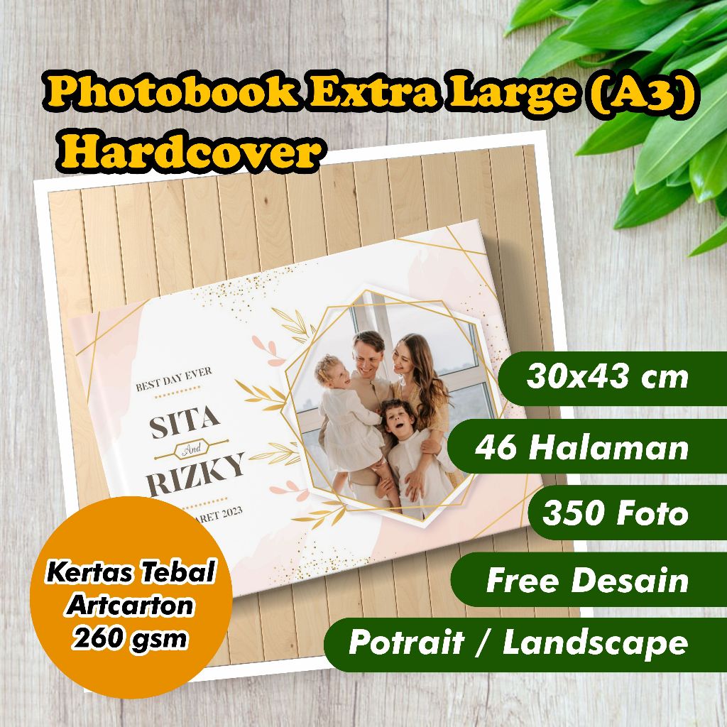 Jual Photobook XL / A3 (46 hal) - 350 FOTO - 30 x 43 cm - Hardcover - Cetak Album Magazine Foto ...