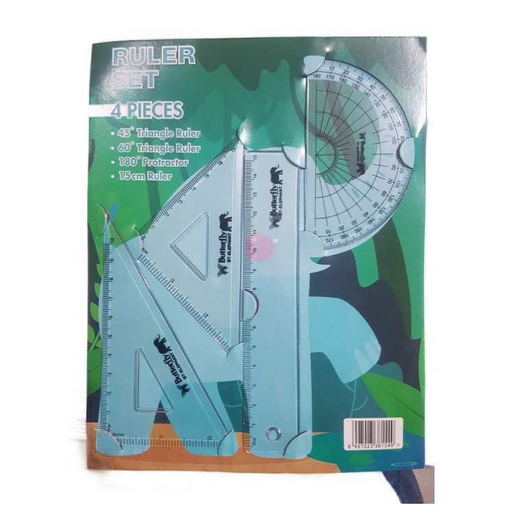 Jual Penggaris SET Butterfly/ Ruler Set | Shopee Indonesia