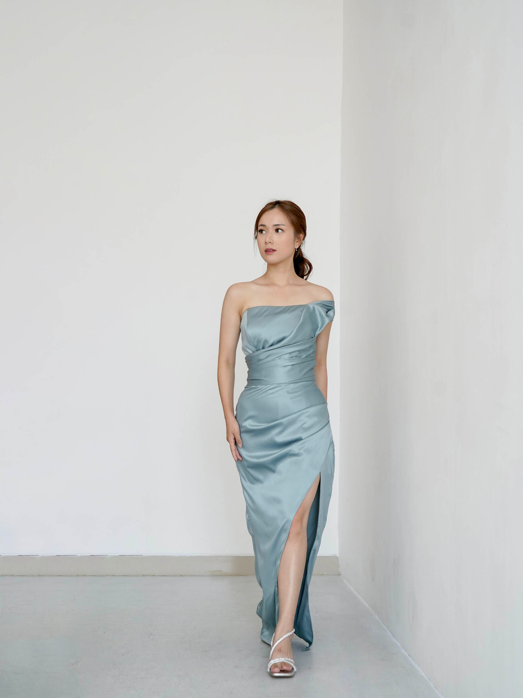 Jual MASON DRESS in dusty blue - dress pesta / gaun pernikahan / dress ...