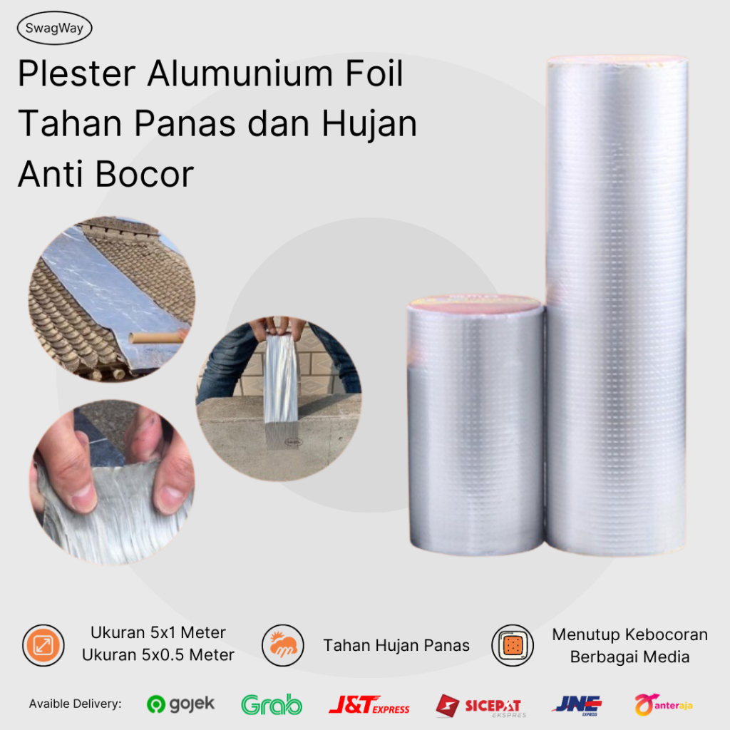 Jual Plester alumunium Karet Butyl Lakban Talang Atap tape anti bocor ...