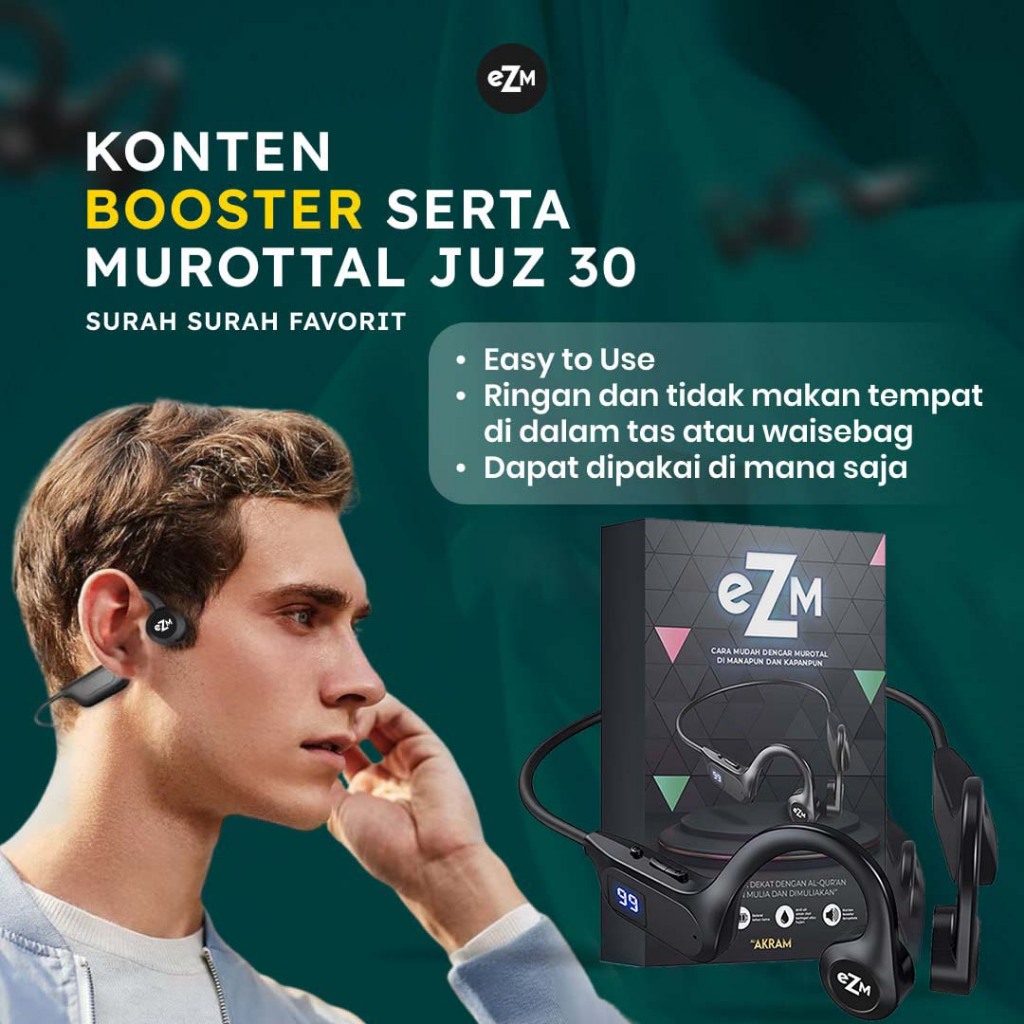 Jual EZM MUROTTAL EARPHONE EAZY MUROTTAL QURAN 30 JUZ AL AKRAM ORIGINAL ...