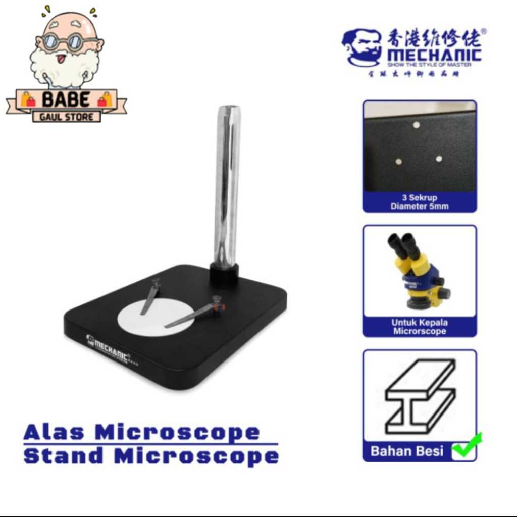 Jual MECHANIC STAND MICROSCOPE STEREO, MICROSCOPE TABLE STAND | Shopee ...