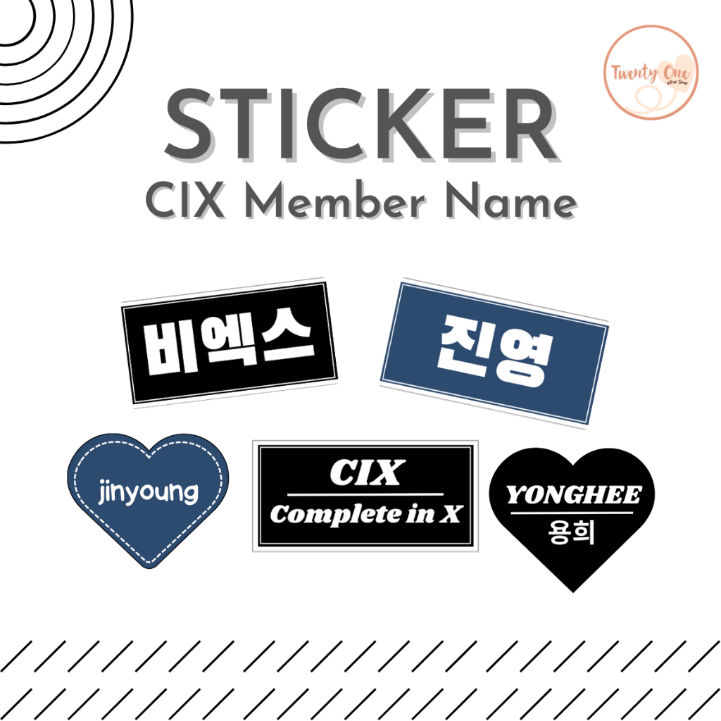 Jual Sticker CIX Huruf Hangul Sticker Member Name KPOP Bisa Request ...