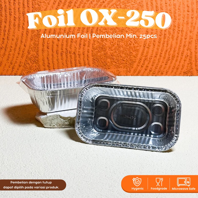 Jual Aluminium Foil Tray OX-250 + Tutup Cup Macaroni Schotel / Pastel Tutup / Baked Lasagna ...