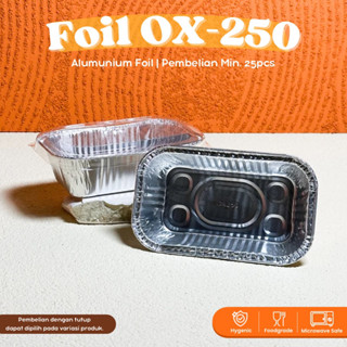 Jual Aluminium Foil Tray OX-250 + Tutup Cup Macaroni Schotel / Pastel Tutup / Baked Lasagna ...