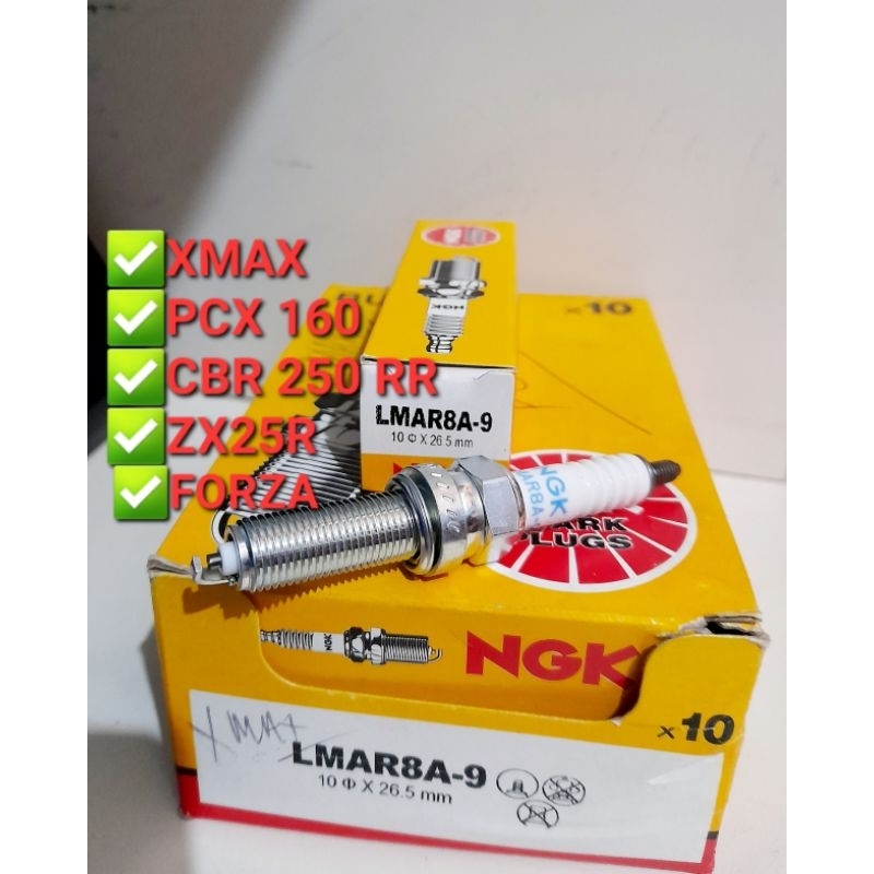 Jual Busi NGK XMAX Pcx 160 Forza CBR250RR ZX25R NGK LMAR8A-9 X-MAX PCX160 CBR 250 RR | Shopee ...