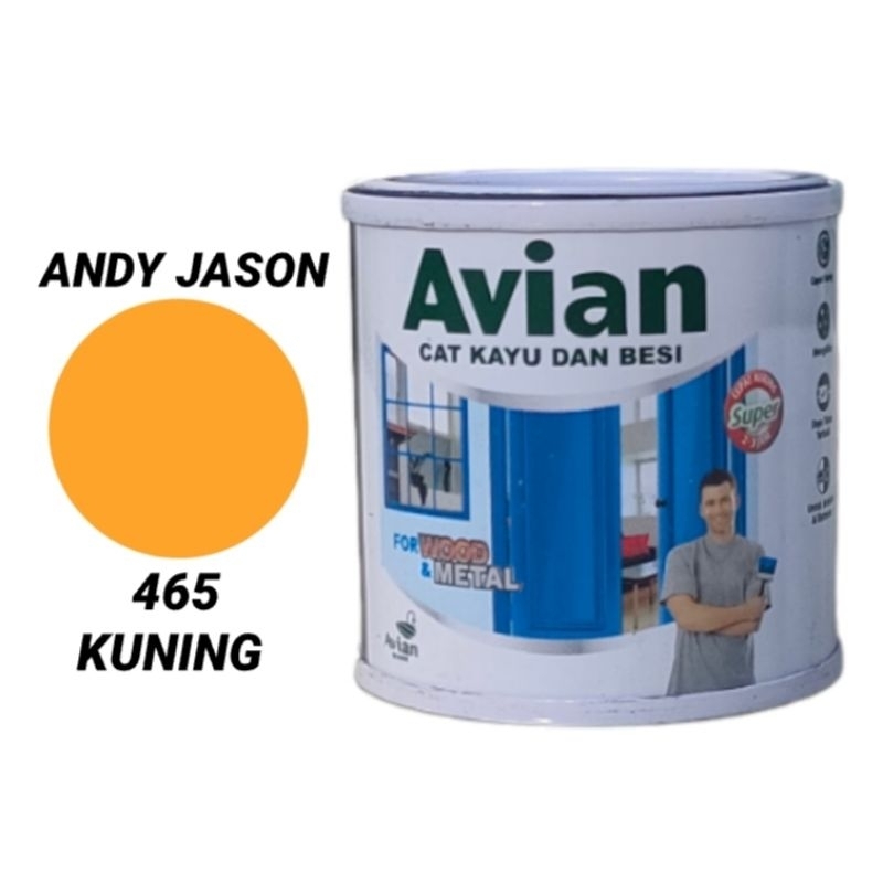 Jual CAT MINYAK AVIAN / CAT KAYU & BESI / NO 465 KUNING KEMASAN 100CC | Shopee Indonesia