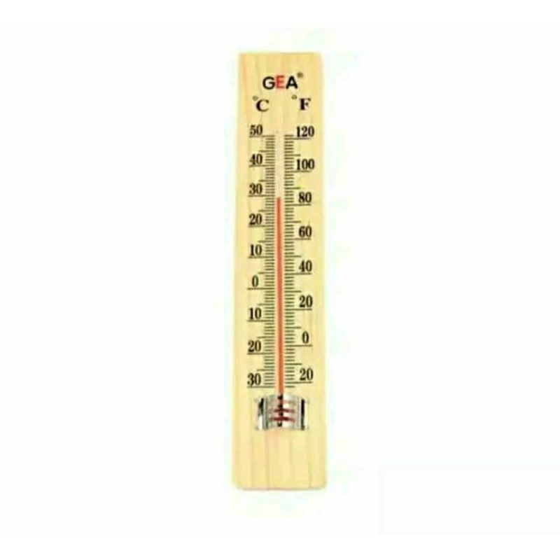 Jual Thermometer Ruangan GEA Thermometer Dinding Kayu / Wooden Box ...