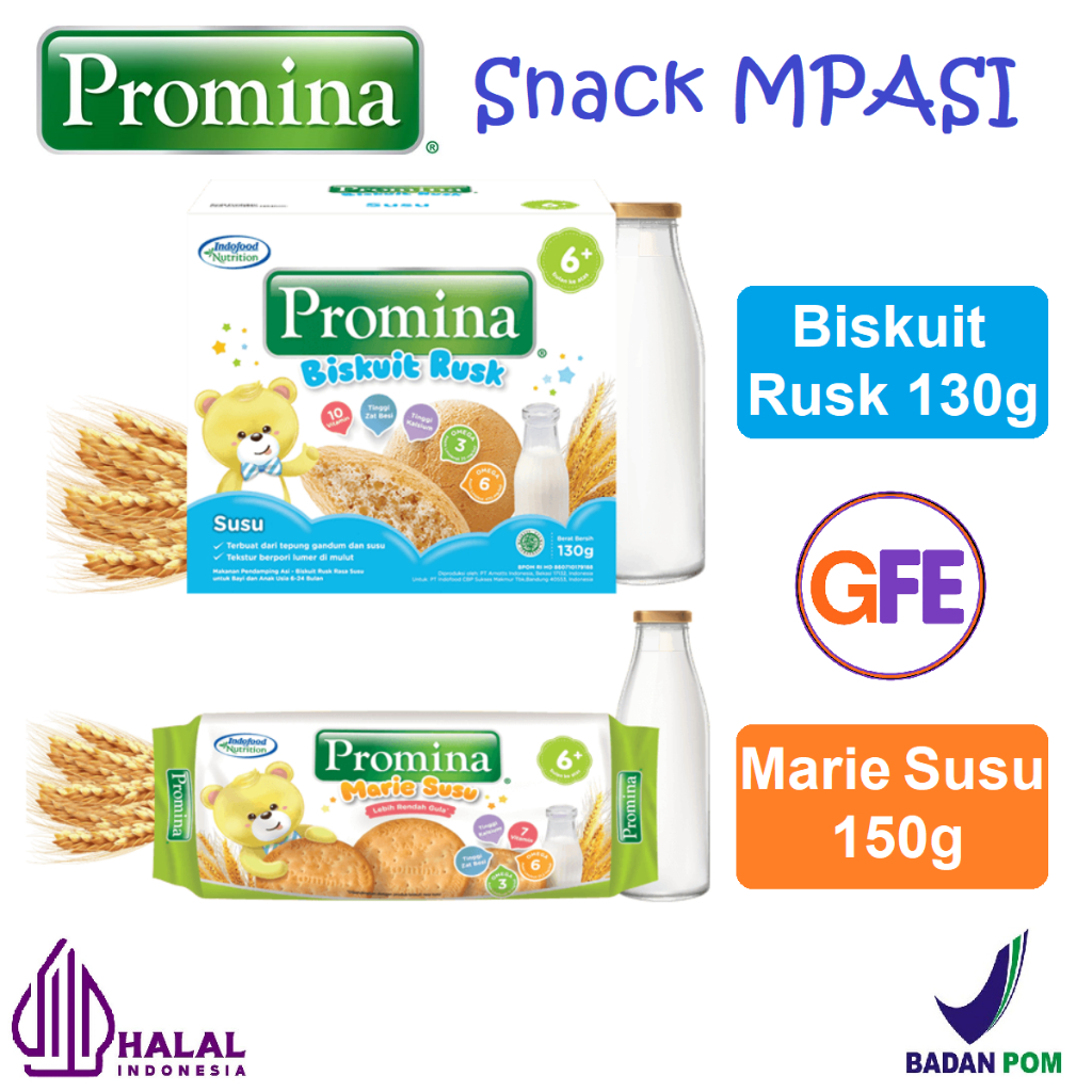 Jual Promina Rusk Biskuit Marie Susu MPASI Bayi 6 Bulan Baby Biscuit ...