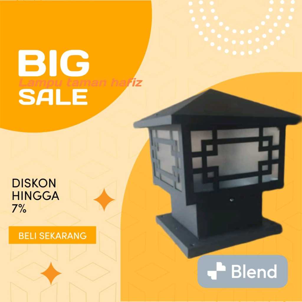 Jual Lampu hias pilar pagar jumbo ukuran 20x20x26x28cm - Lampu pilar ...