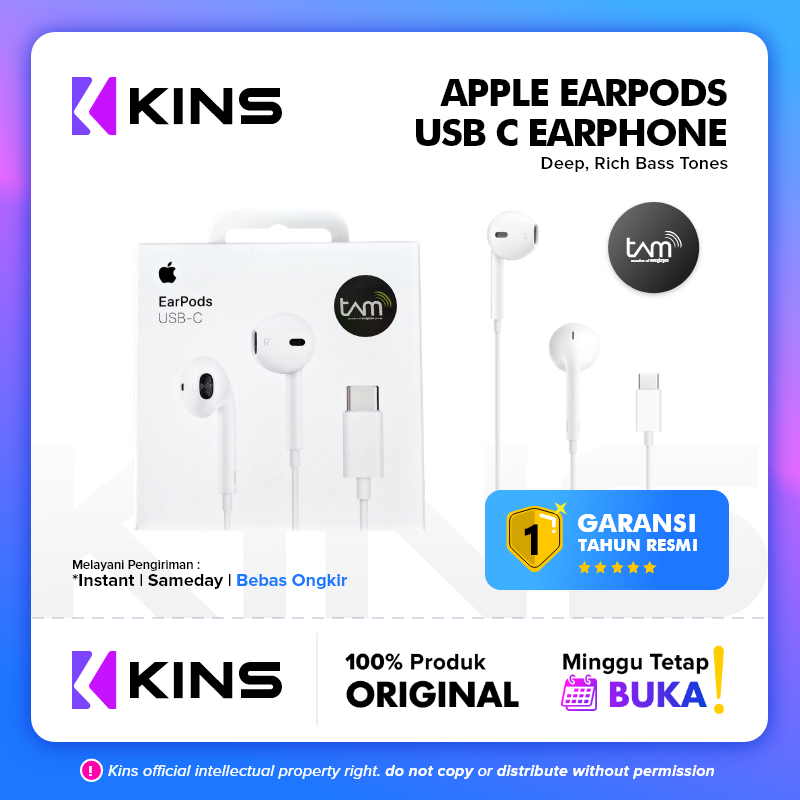 Jual Apple Earpods Type C Earpods USB C Earphone Type C | Shopee Indonesia