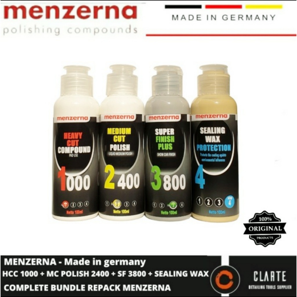 Jual Menzerna Repack Komplit (1000, 2400, 3800 dan Sealing Wax) - 100 ...