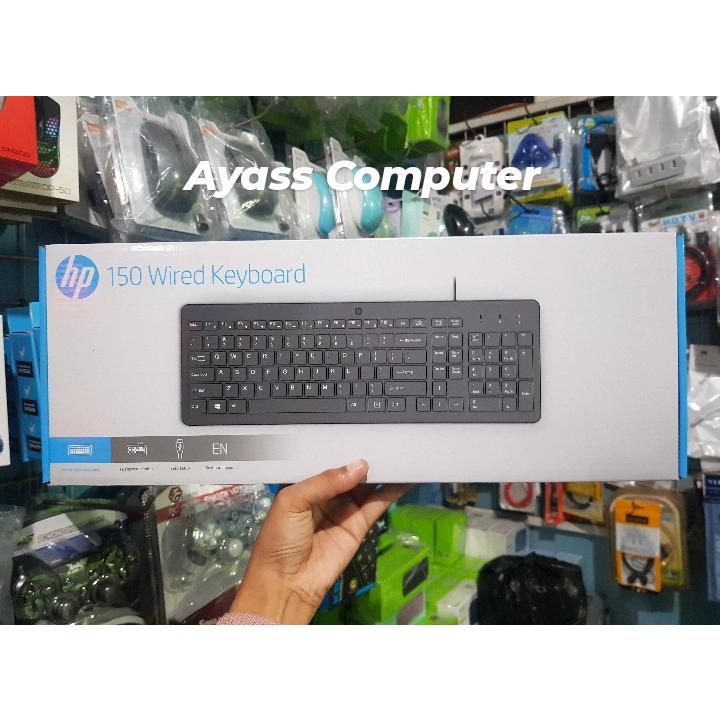 Jual Keyboard Slim HP 150 Wired Keyboard Slim Design / HP150 Garansi Resmi | Shopee Indonesia