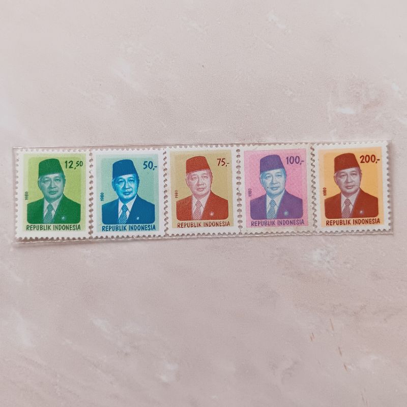 Jual (AC) Perangko Indonesia 1980 Presiden Soeharto Set Lengkap 5pcs ...