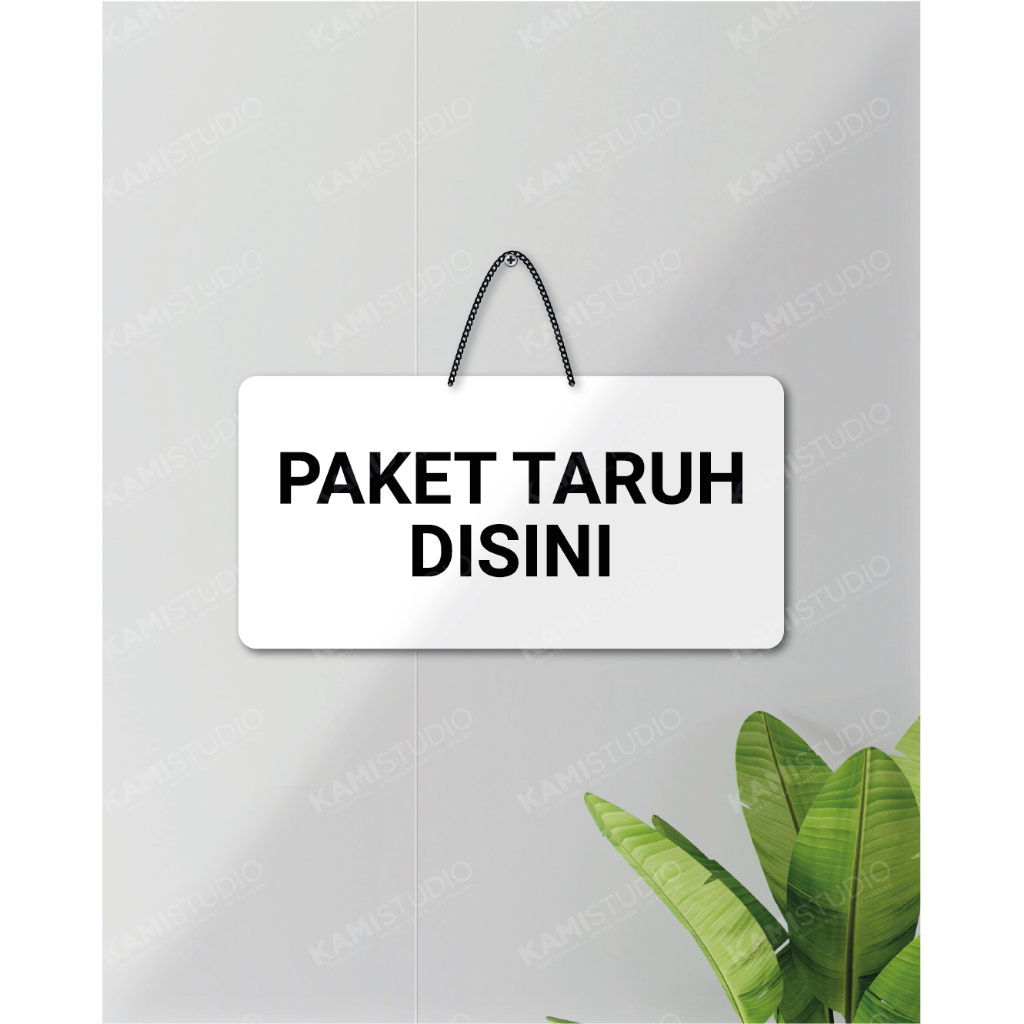 Jual TULISAN PAKET TARUH DISINI 30X15 CM GANTUNG LANDSCAPE/ SIGN ...