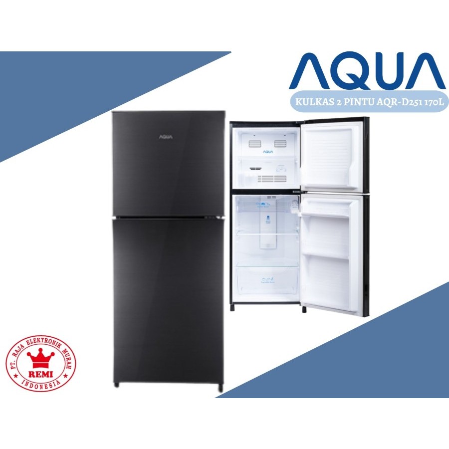 Jual Kulkas 2 Pintu AQUA AQR-D251 (DG) 170L Lemari Pendingin Ref 2 Door | Shopee Indonesia